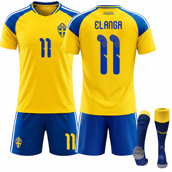 2026 World Cup Sweden National Football Team Home Jersey+Shorts Kids No ...