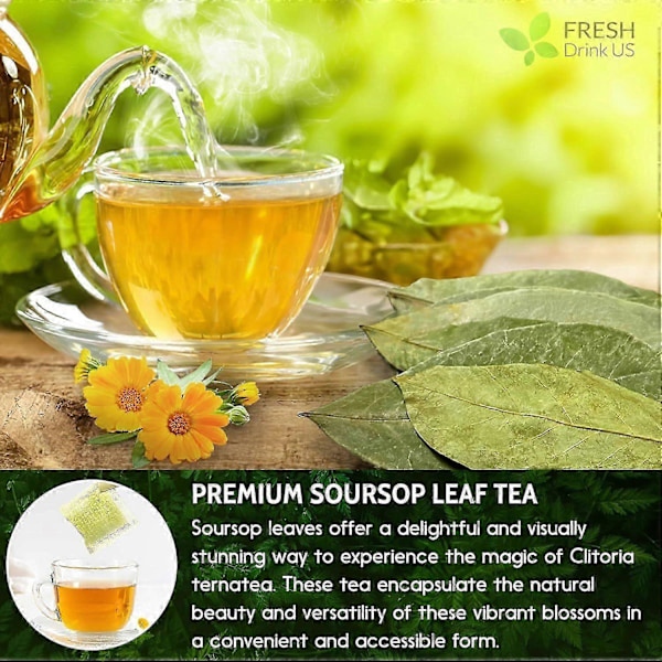 40 Premium Soursop Graviola Tebrev, 100% Naturliga och Rena från ...