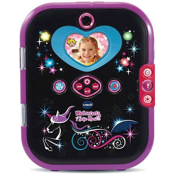 VTech KidiSecrets Selfie Music 2.0 Svart, 8-i-1 Dagbok med ...