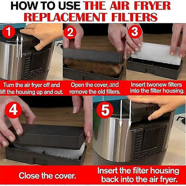 20 STK. Udskiftningsfiltre til Airfryer til Pot Airfryer Vortex Plus ...