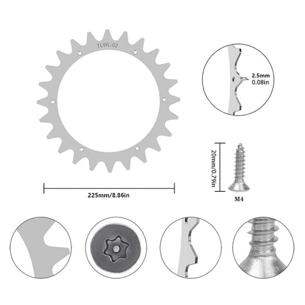 Kompatibel med, Worx Landroid Robotgräsklippare Hjul Remdrift Dubbar ...