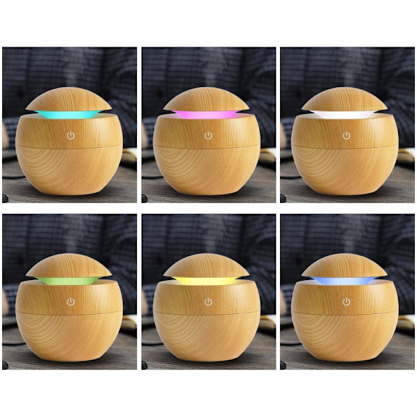 Mini trä Aromaterapi luftfuktare Aroma Diffuser Essential 1c63 | Fyndiq