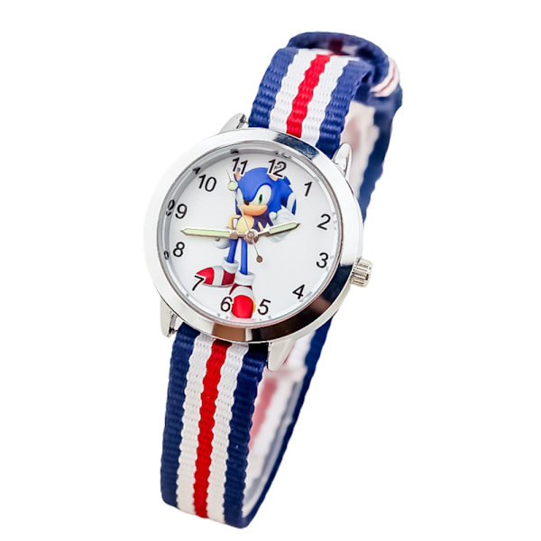 Sonic The Hedgehog Watch Barn Quartz Watch Julpresent white blue e51c ...
