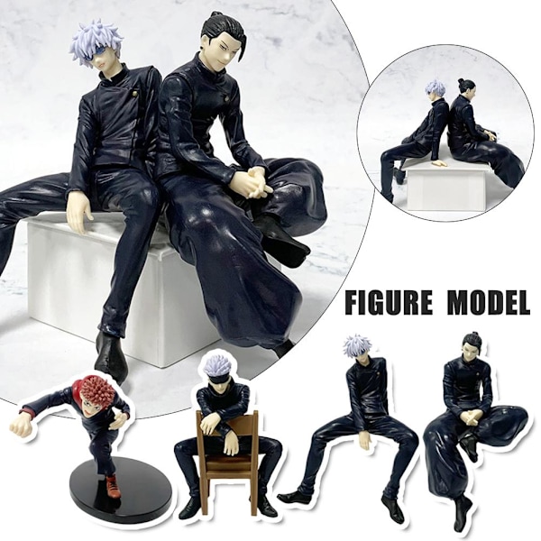 Jujutsu Kaisen Satoru Gojo Actionfigurer Bilprydnad Anime Fig chair ...