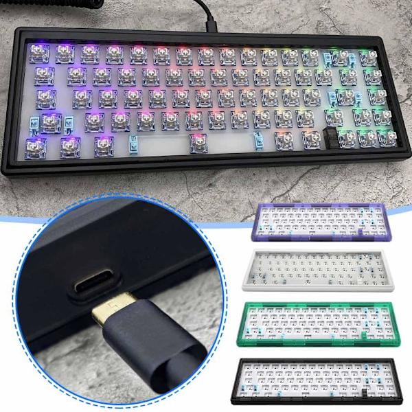 DIY Custom Mechanical Keyboard Kit RGB Bakgrundsbelysta ...