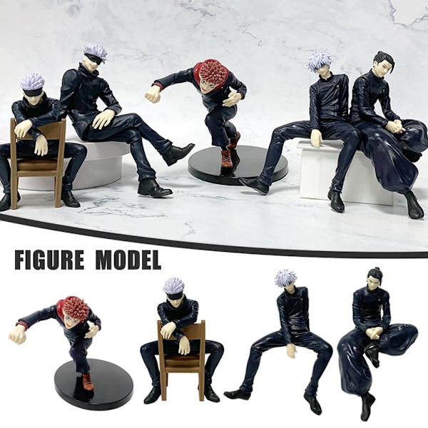 Jujutsu Kaisen Satoru Gojo Actionfigurer Bilprydnad Anime Fig chair ...