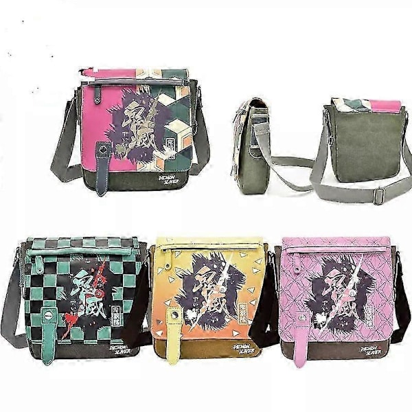 Demon Slayer Tanjiro Nezuko Zenitsu Axelväska Messenger Bag-lingling} A ...