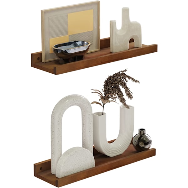 Wisfor Flytande vägghyllor, set med 2, väggmonterade ...
