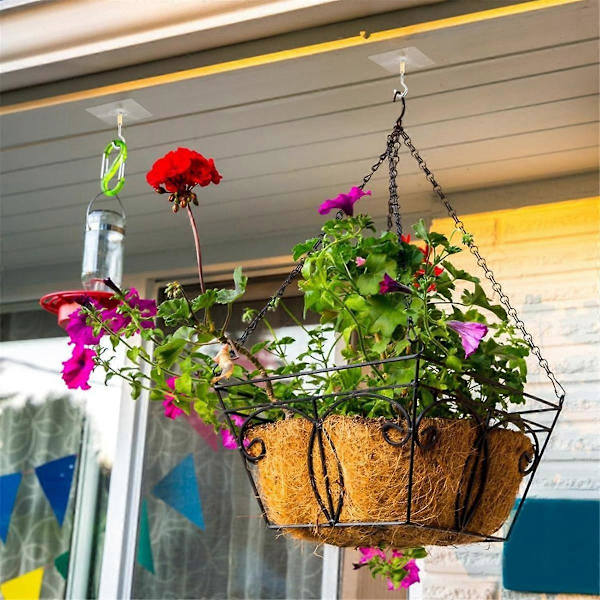 Självhäftande takkrokar, 10-pack takhängen, klibbiga takkrokar håller 5 ...