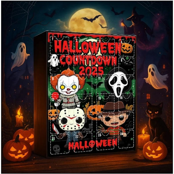 Halloween Skräckkaraktär Adventskalender | Akryl Platt Hängande Prydnad ...