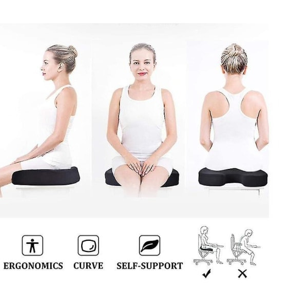Minnesskum Sittkudde För Kontorsstol Halkskydd Ortopedisk Bekväm ...