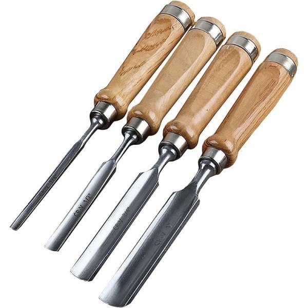 4-Piece Wood Chisel Set, Carving Hand Woodworking Chisels Tools for ...