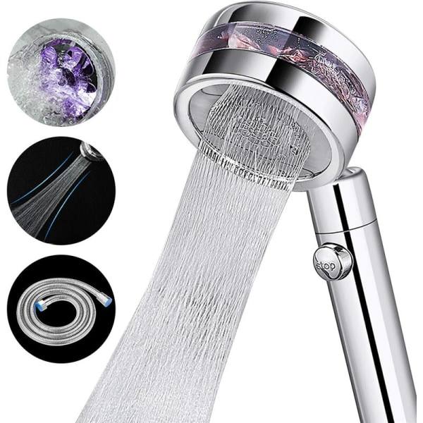 Duschmunstycke, högtryckshanddusch 2 typer med på/av-knapp och 1,5 M ...