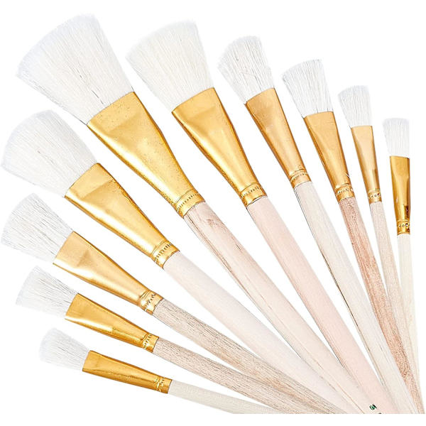 Förgyllningsborste Gold Leaf Hår Duster Paint Brushes Set Ätbara Gold ...