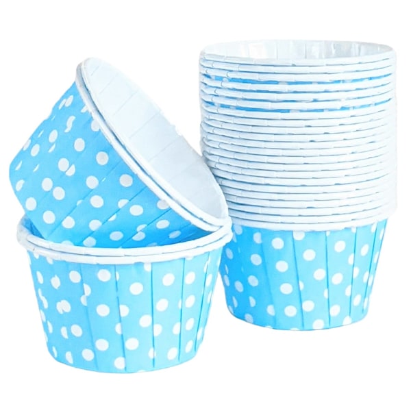 100 st kak- och muffinsformar för fest, bröllop, födelsedag, jul, blå ...