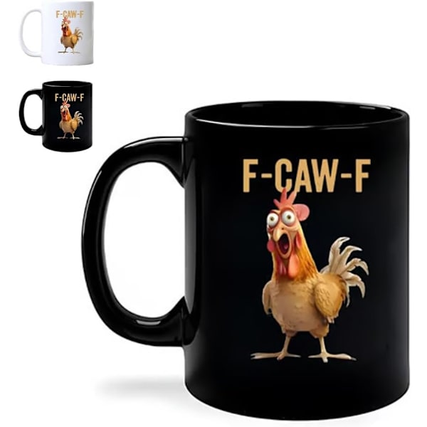 F-Caw-F Morsom Kyllingkopp, 33cl Fcawf Kylling Hane Kaffekopp, Keramisk ...