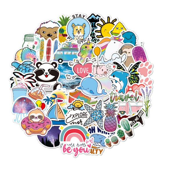 50st stickers klistermärken - Djur motiv - Cartoon - dekaler multifärg ...