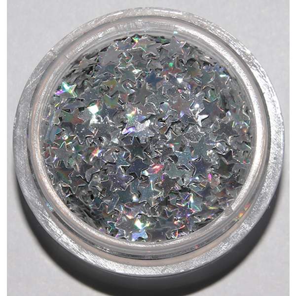Negleglimmer - Stjerner - Sølv - 8ml - Glitter Silver | Fyndiq