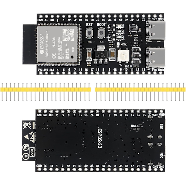2025 Uusin malli 2 kpl ESP32-S3-DevKitC-1-N8R2 ESP32-S3 kehityskortti Wi-Fi + BLE MCU -moduuli ...