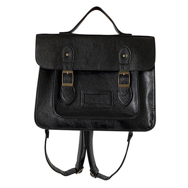 Wednesday Cosplay Anime Bag Ryggsäck Retro Handväskor PU Läder Black ...