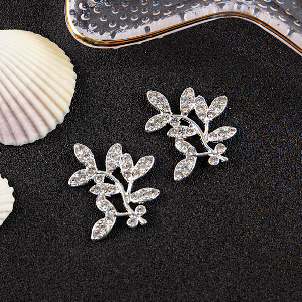 10 Styck Legering Guld/Silver Färg Gren Blad Kontakter Berlock Fo Gold ...