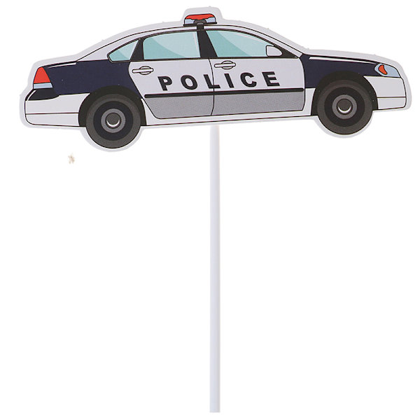 PRE Tecknad polisbilsplan Handbojor Födelsedag Cupcake Toppers | Fyndiq