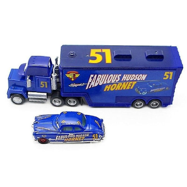 Pixar Cars No.51 Doc Hudson Hornet Mack Truck & Racer Diecast Toy Car 1 ...