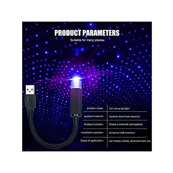 Led stjärnhimmel blå med olika mönster usb 5v 100mv 28cm | Fyndiq