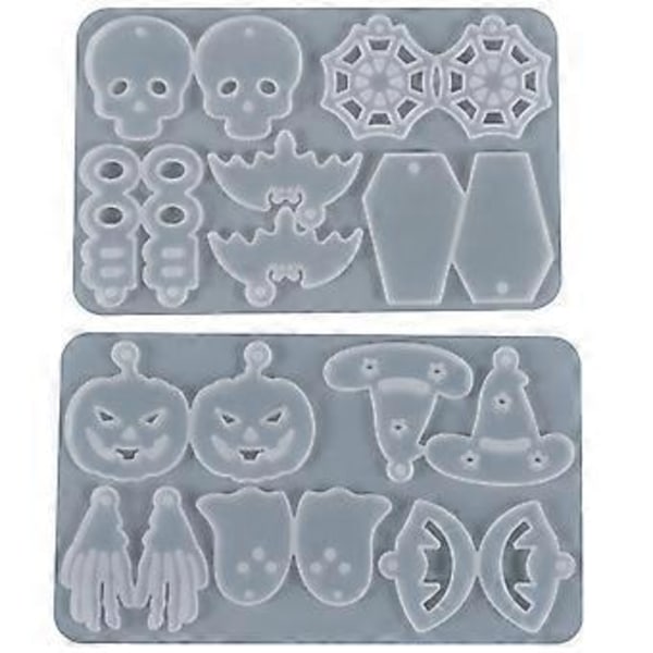 Epoxy Resinformar Silikonformar 10 Par Halloween Örhänge Resinformar ...
