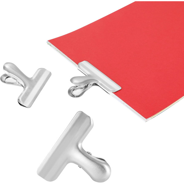 10-pak rustfri stålklemmer tøjklemmer metalklemmer 76 mm | Fyndiq