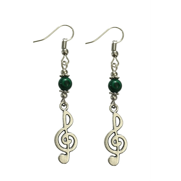 Örhängen G-klav Musik Malakit G Klav Grön | Fyndiq