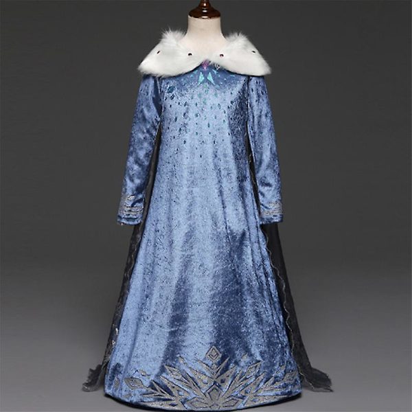 Barn Tjej Disney Frozen Queen Elsa Cosplay Kostymfest Prinsessan ...