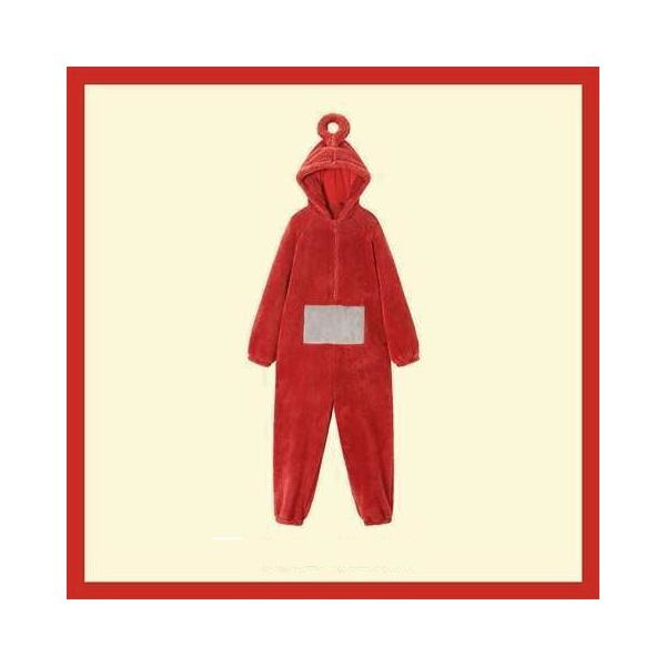 Teletubbies kostym dräkt unisex flanell pyjamas dam herr barn fö Röd ...