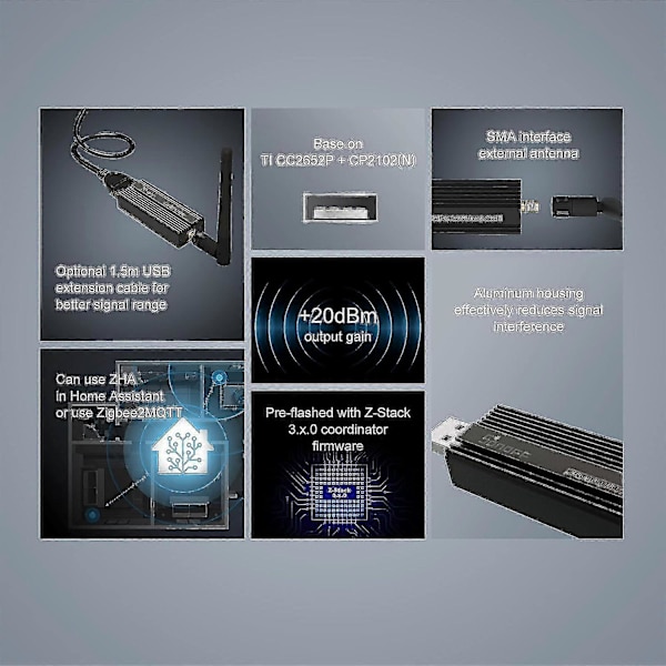 Zigbee 3.0 Usb Dongle Plus, Ti Cc2652p Koordinator, Universell Usb ...