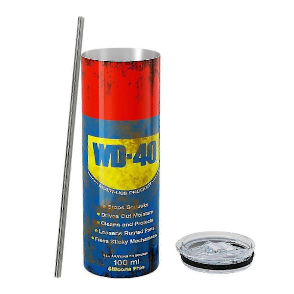 WD40-Smutsigt Mönster Termos-Mugg 590ml Rostfritt Stål Isolering Rak ...