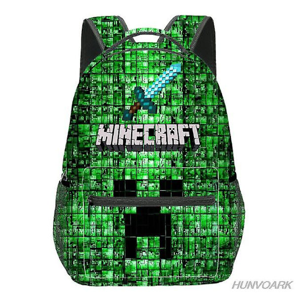 16 tums Minecraft 3d Print Barn Ryggsäckar Flicka Pojkar Ryggsäck Barns ...
