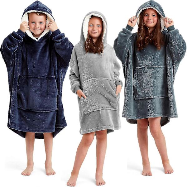 Snuggaroo Pojat Tytöt Lasten Pehmeä Fleece Oversized Hupullinen ...