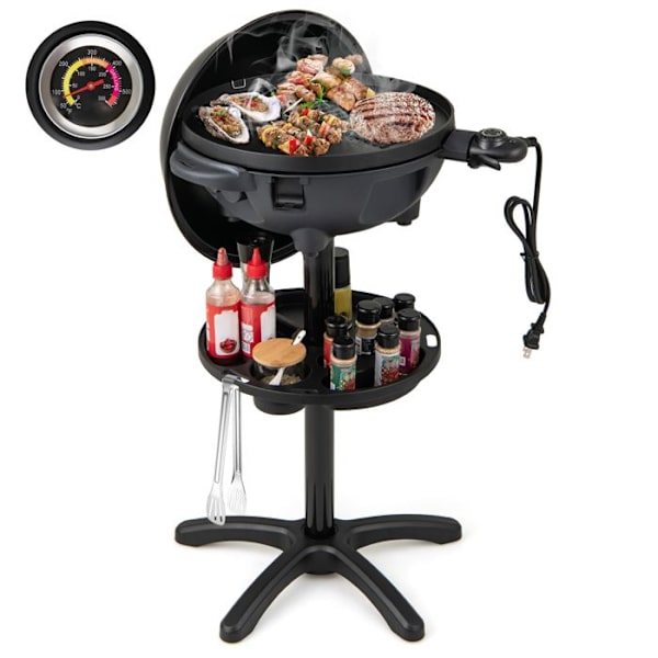 COSTWAY Elektrisk Grill 1200 W för Inomhus Utomhus, Non-stick Platta ...