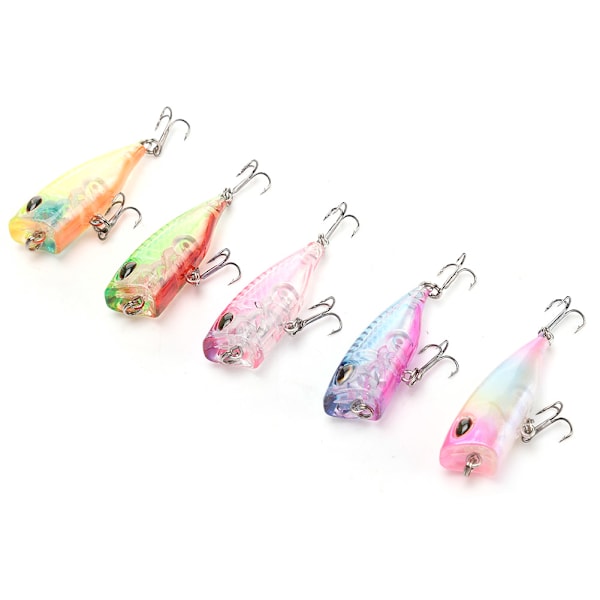 5 st Plast Mini Popper Flytande Konstgjort Bete Fiskedrag ...