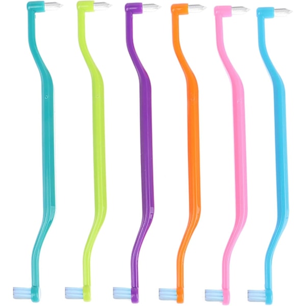 6-pack Interdentalborstar, 2-i-1 Mjuk Tandborste med Interdental- och ...