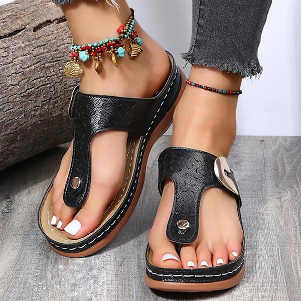 Dame Sandaler Blød Bund Kiler Sko Damer Sommer Sandaler Med Red 39 ...