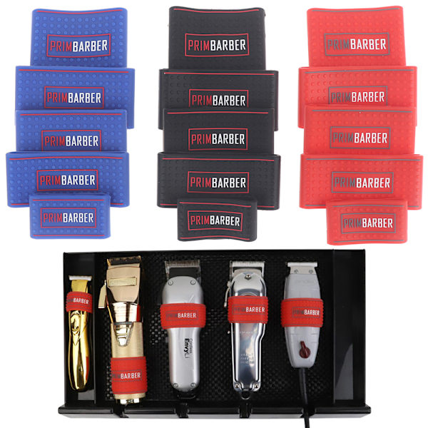 1st halkfri Barber Clipper Grip Bands Sleeve Hårklippare Håll Red 58 ...