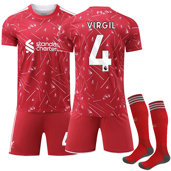 2026-2027 Liverpool Home Jersey Kids Football Shirt Kit No. 4 Virgil-FX ...