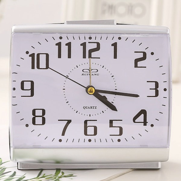 Analog Vekkerklokke for Seniorer, Stille Uten Tikking med Snooze ...