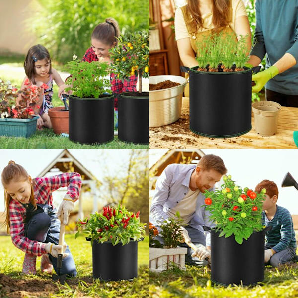5 pcs 40L Planting Bag, Potato Planting Bag, Tomato Plant Bags with ...