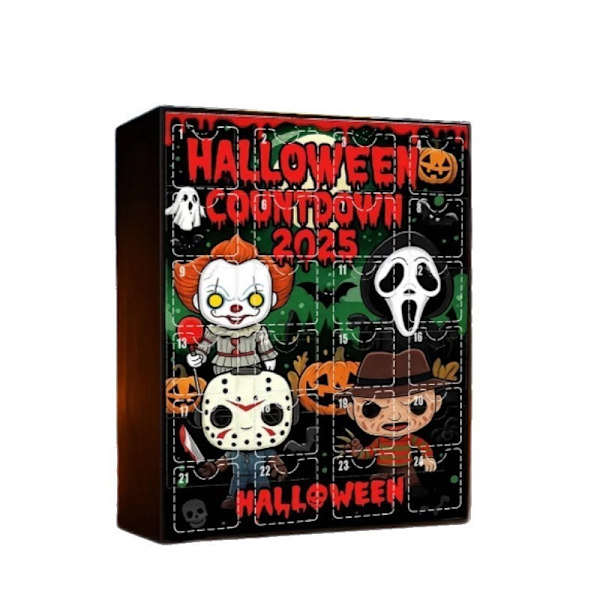 Halloween Skräckkaraktär Adventskalender | Akryl Platt Hängande Prydnad ...
