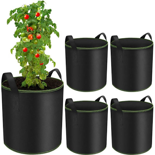 5 pcs 40L Planting Bag, Potato Planting Bag, Tomato Plant Bags with ...