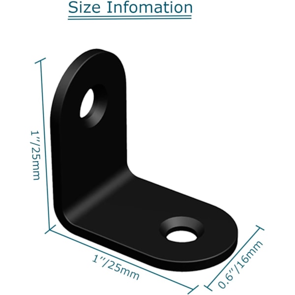 Stålbeslag, Heavy Duty Hjørnebeslag, L-Beslag, Hjørnebeslag | Fyndiq
