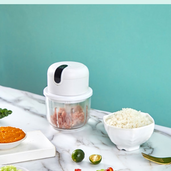 Elektrisk mini vitlökshackare - liten trådlös matberedare Por 72dd | Fyndiq