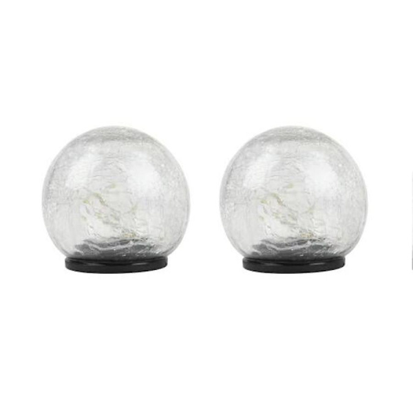 Solar Lights, Led Crackle Ball 2 stk Udendørsbelysning til haven, 03f4 ...